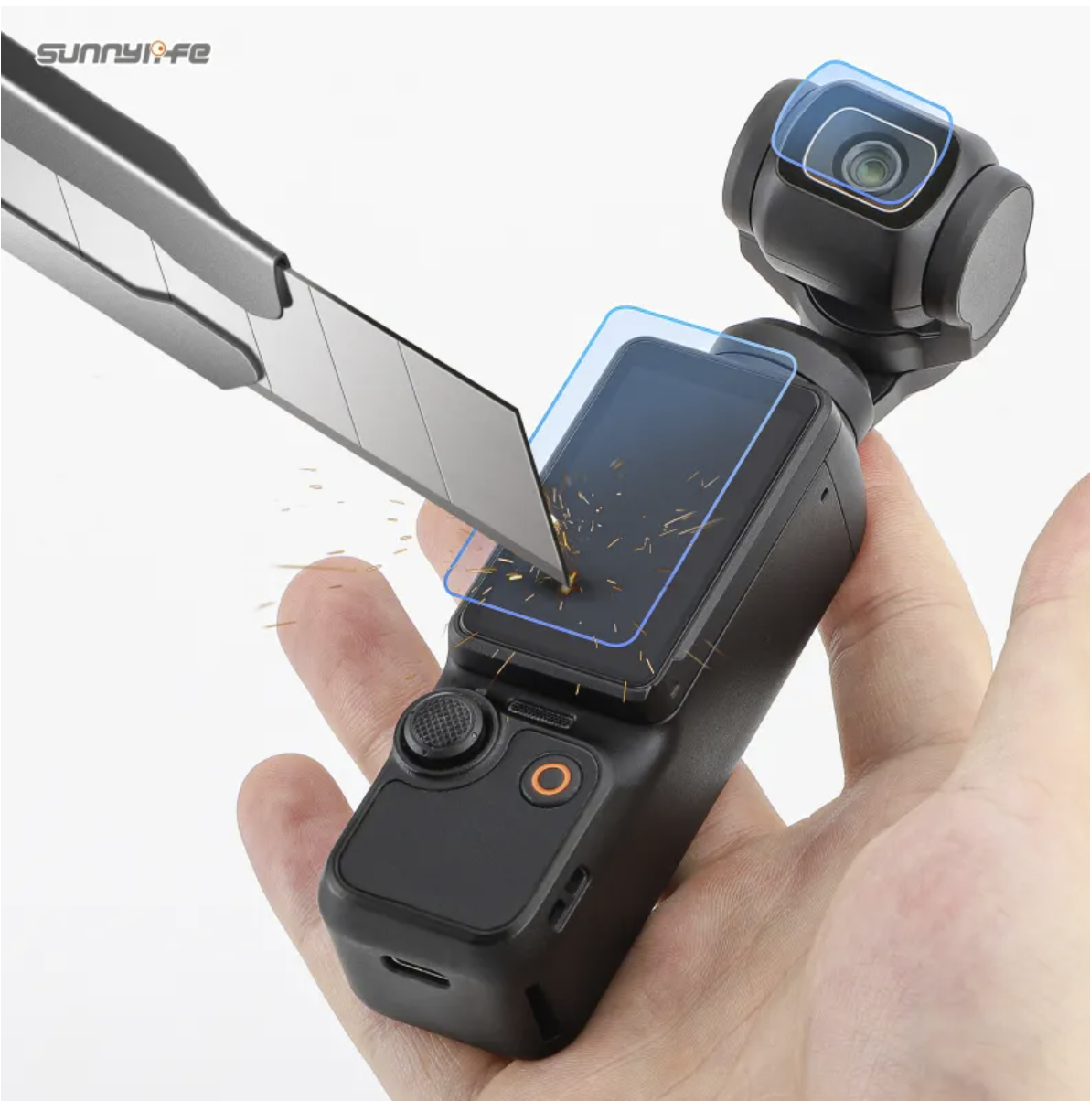 Buy the Sunnylife DJI Osmo Pocket 3 Twin Pack Tempered Glass Lens and ...