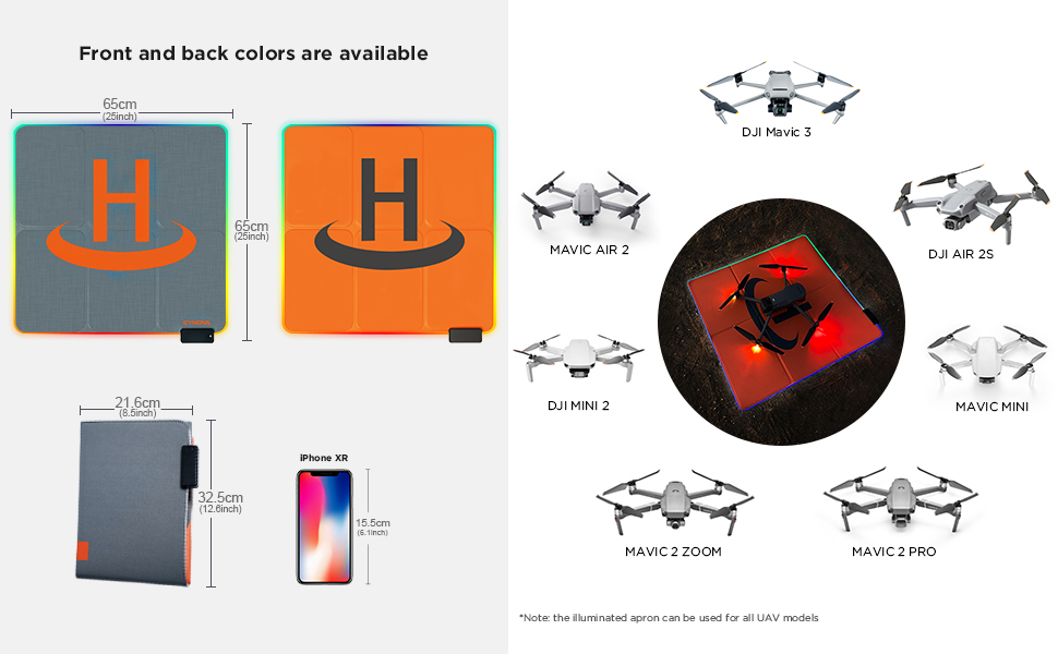 Buy the CYNOVA Universal 65 x 65cm Drone RGB Landing Pad | Camzilla ...