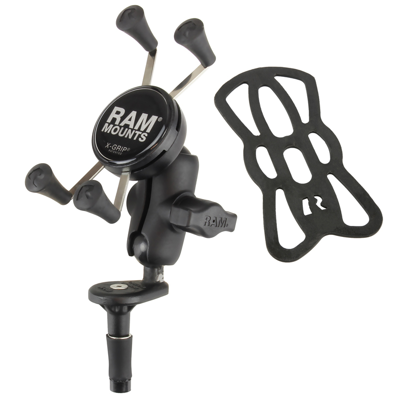 RAM Fork Stem Mount With Short Double Socket Arm & Universal RAM X-Grip ...